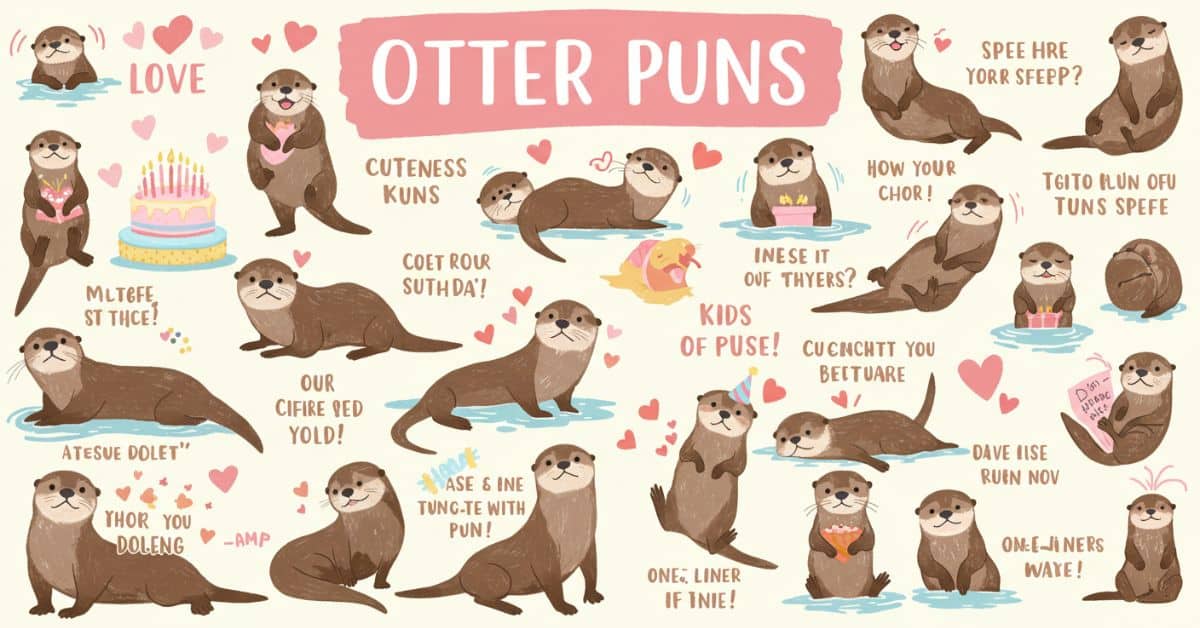 190+ Otter Puns: Love, Cute, Kids, Birthday, One-Liners, Name